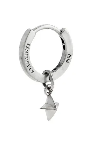 ALLSAINTS Single Sterling Silver Star Huggie Hoop Earring