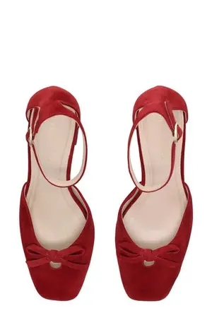Pelle Moda Heleen Ankle Strap Pump - Cranberry