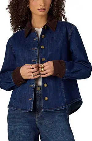 Wit & Wisdom Denim Button-up Jacket - Blue