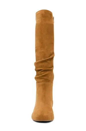 Blondo Hannah Waterproof Scrunch Knee High Boot - Camel Suede