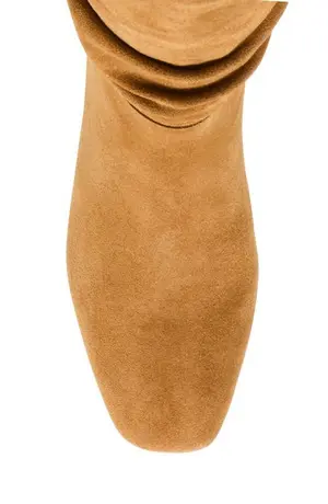 Blondo Hannah Waterproof Scrunch Knee High Boot - Camel Suede