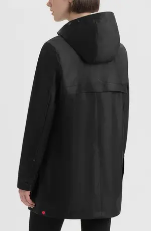 Hunter Acacia Rubberized Water-repellent Rain Jacket - Black