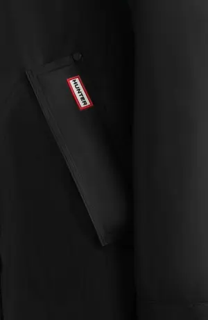 Hunter Acacia Rubberized Water-repellent Rain Jacket - Black