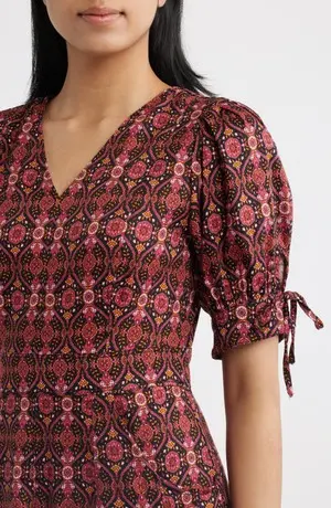 CECE DUPRAZ Balloon Sleeve Midi Dress