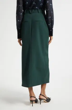 Veronica Beard Maxine Front Slit Skirt