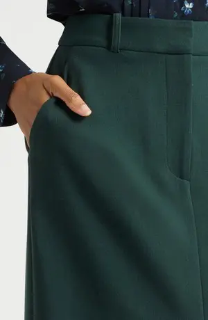 Veronica Beard Maxine Front Slit Skirt