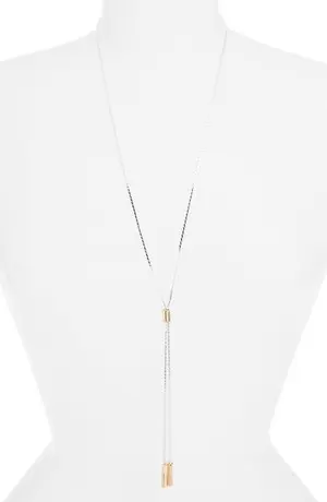 Nordstrom Bar Accent Bolo Y-necklace - Silver- Gold