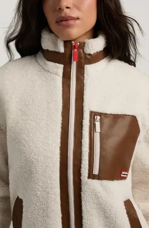 Hunter Emma High Pile Fleece Jacket - Cream