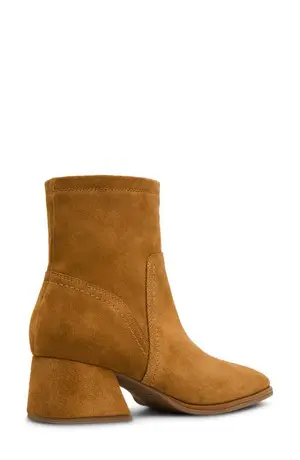 Blondo Marina Waterproof Stretch Suede Block Heel Bootie - Camel Suede