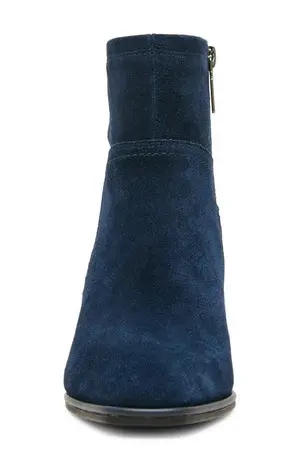 Blondo Waterproof Stretch Suede Block Heel Bootie - Navy Suede