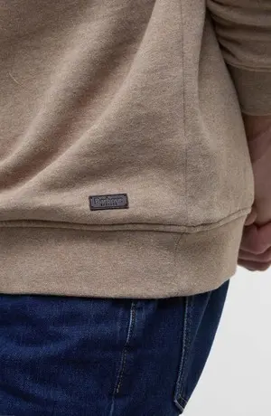 Barbour Nelson Cotton Half Zip Sweatshirt - Stone Marl