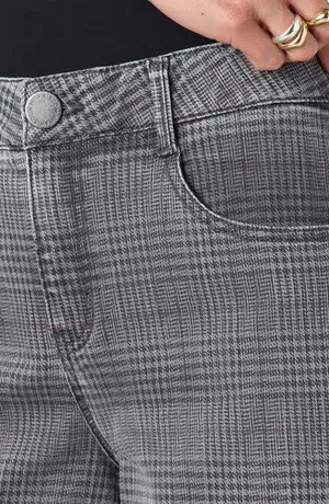 Wit & Wisdom Sam Plaid High Waist Wide Leg Jeans