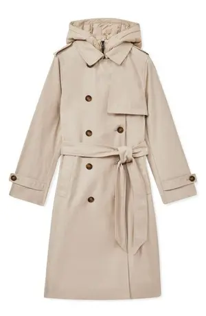 REISS Azura Trench Coat - Neutral