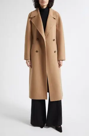 REISS Rene Wool & Cashmere Blend Coat - Camel