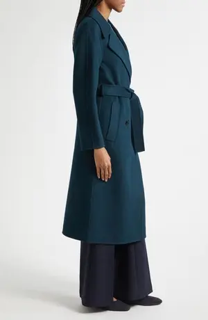 REISS Rene Wool & Cashmere Blend Coat - Teal