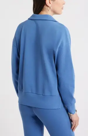 Caslon Half Zip Sweatshirt - Blue Glory