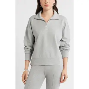 Caslon Half Zip Sweatshirt - Grey Heather