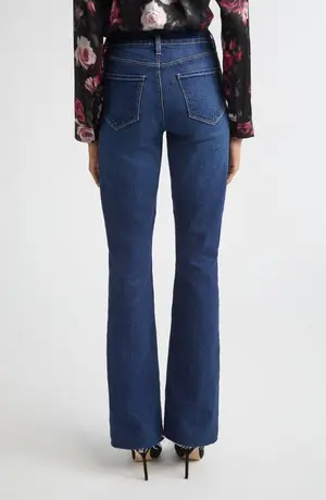 L'Agence Ruth Raw Hem Straight Leg Jeans