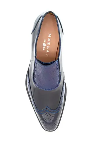 Mezlan Wingtip Slip-on Shoe - Blue
