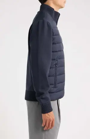 SAVE THE DUCK Sedum Hybrid Puffer Jacket - Blue Black