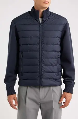SAVE THE DUCK Sedum Hybrid Puffer Jacket - Blue Black