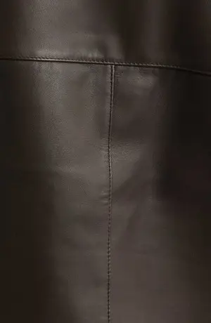 Bernardo Short Mixed Media Leather Jacket - Chocolate