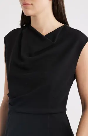 Julia Jordan Cowl Neck Midi Dress - Black