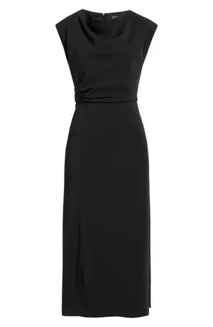 Julia Jordan Cowl Neck Midi Dress - Black