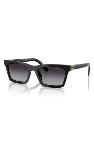 Miu Miu 55mm Gradient Rectangular Sunglasses