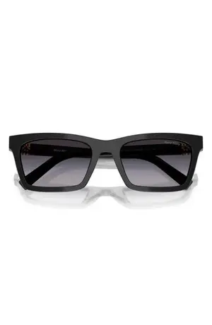 Miu Miu 55mm Gradient Rectangular Sunglasses