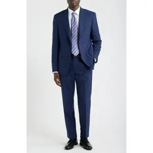 HERITAGE GOLD Solid Zegna Wool Suit - Blue