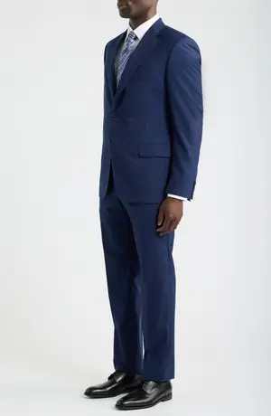 HERITAGE GOLD Solid Zegna Wool Suit