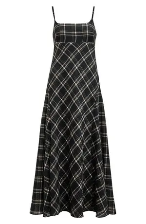 EVER NEW Harley Check Godet Midi Dress