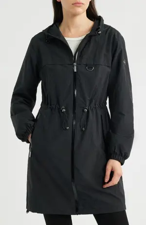Michael Kors Hooded Zip Front Nylon Jacket