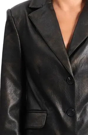 Bagatelle Faux Leather Blazer