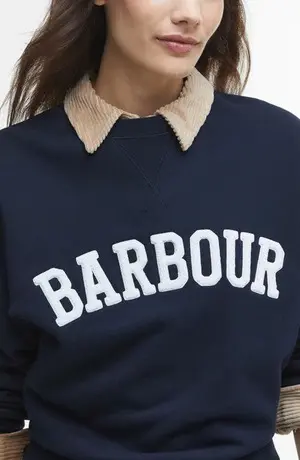 Barbour Silverdale Logo Sweatshirt - Navy