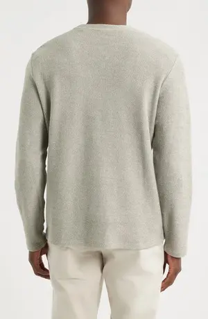 Vince Loop Face Cotton Blend French Terry Crewneck Pullover - Sage