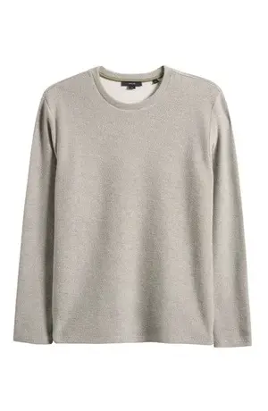 Vince Loop Face Cotton Blend French Terry Crewneck Pullover - Sage