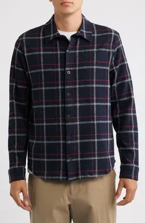 Vince Continental Plaid Flannel Button-up Shirt