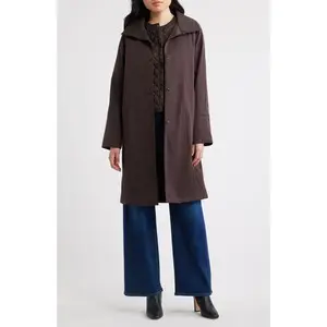 Bernardo Raincoat With Removable Quilted Vest - Chocolate