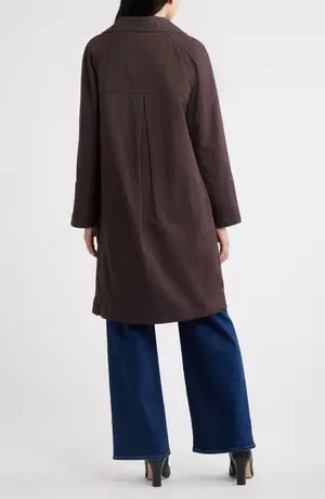 Bernardo Raincoat With Removable Quilted Vest - Chocolate