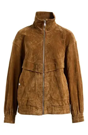 Avec Les Filles Oversize Suede Zip Jacket