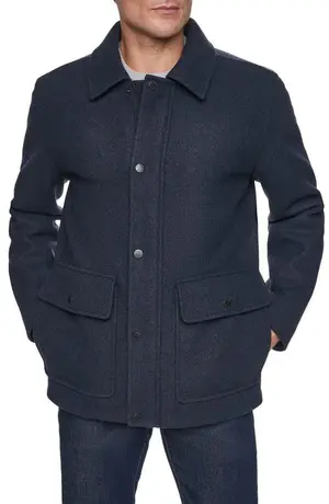 Cole Haan Flannel Jacket - Navy