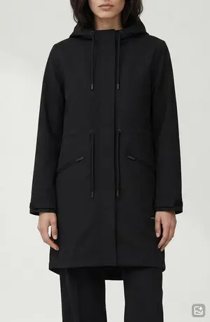 NOIZE Sibil Hooded Water Repellent Jacket - Black