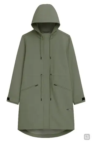 NOIZE Sibil Hooded Water Repellent Jacket - Sage