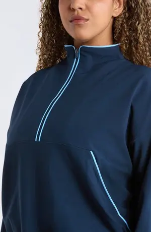 Zella Piped Half Zip Pullover