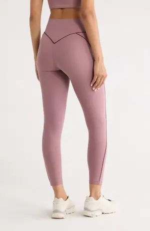 Zella Studio Luxe High Waist 7/8 Piped Leggings - Purple Shake