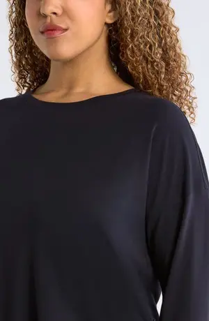 Zella Breathe Long Sleeve Performance T-shirt - Black