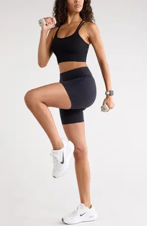 Zella Studio Luxe Pocket Bike Shorts - Black