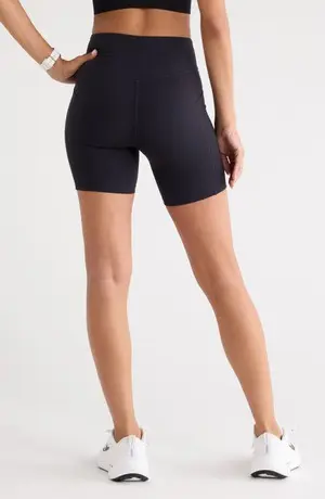 Zella Studio Luxe Pocket Bike Shorts - Black